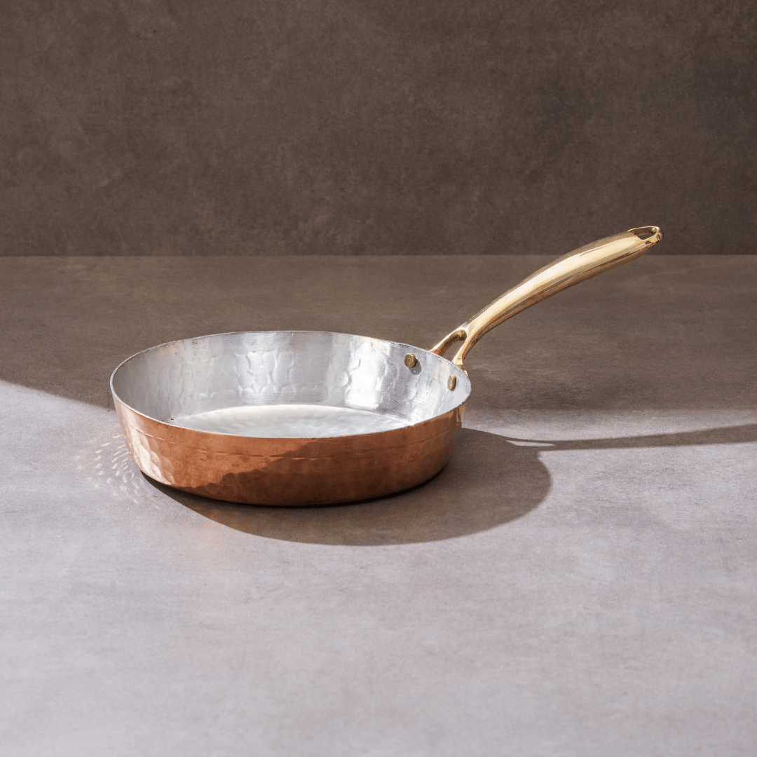 Buy Copper Frypan (Frying Pan) with Lid for Cooking Online | P-TAL