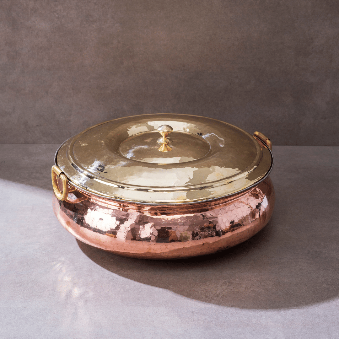 Rose Gold Pure Copper Patili for Cooking Online | P-TAL