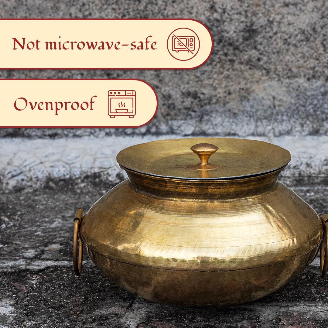 Tin-Coated Non-Stick Brass Degchi and Karchi Online | P-TAL